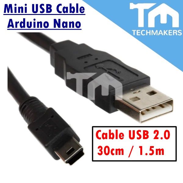 Mini USB Cable Arduino Nano (Male USB A to Male Mini USB B) Cable USB 2 ...