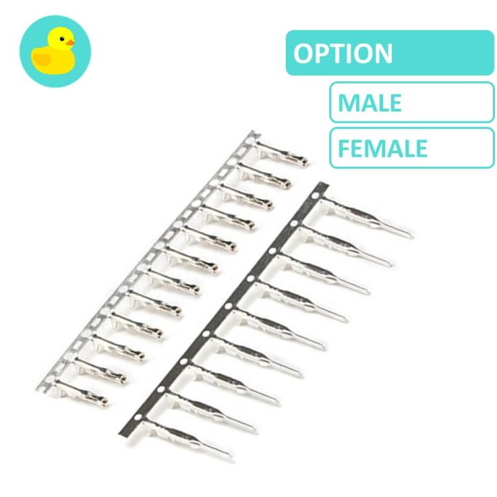 10 units - Male / Female Dupont Connector Crimp Pin 2.54mm Pitch | Lazada