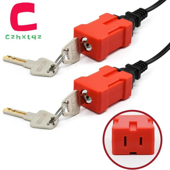 Plug Lock Electrical Cord Plug Lockout Device 2 Pack Outlet Locking ...