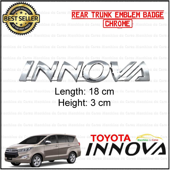 Toyota Innova 2005-2020 Rear Emblem | Lazada PH