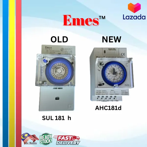 Emes SUL181H (New Model AHC181d) Mechanical Timer 24 hour Din Rail ...