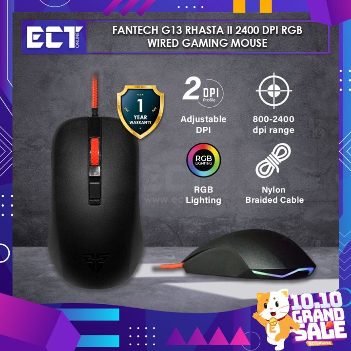 Fantech G13 Rhasta II Pro 2400 DPI RGB Optical Gaming Sensor Gaming ...