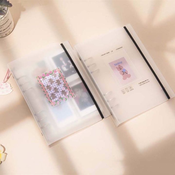 DETFRG Transparent Office Supplies 6 Hole Binder Journal Binder Student ...