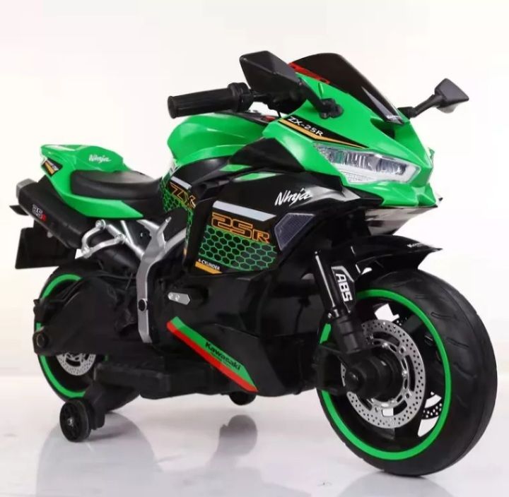 MOTOR AKI ANAK NINJA / R25 UKURAN JUMBO BAN FULL KARET AKI 12 VOLT Bisa ...