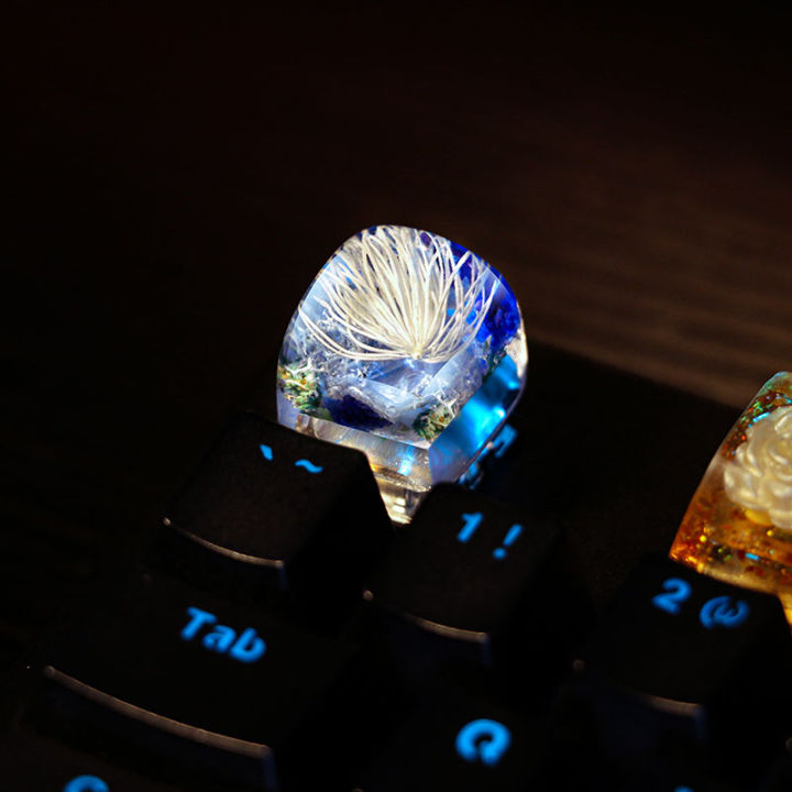 Art key artisan keycap sage Translucent keycap Hand made Resin keycap ...