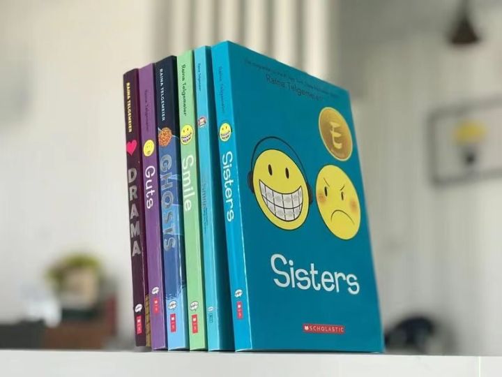 Raina Telgemeier Full-color comic novel 6 books,Smile/Sisters/Ghosts ...