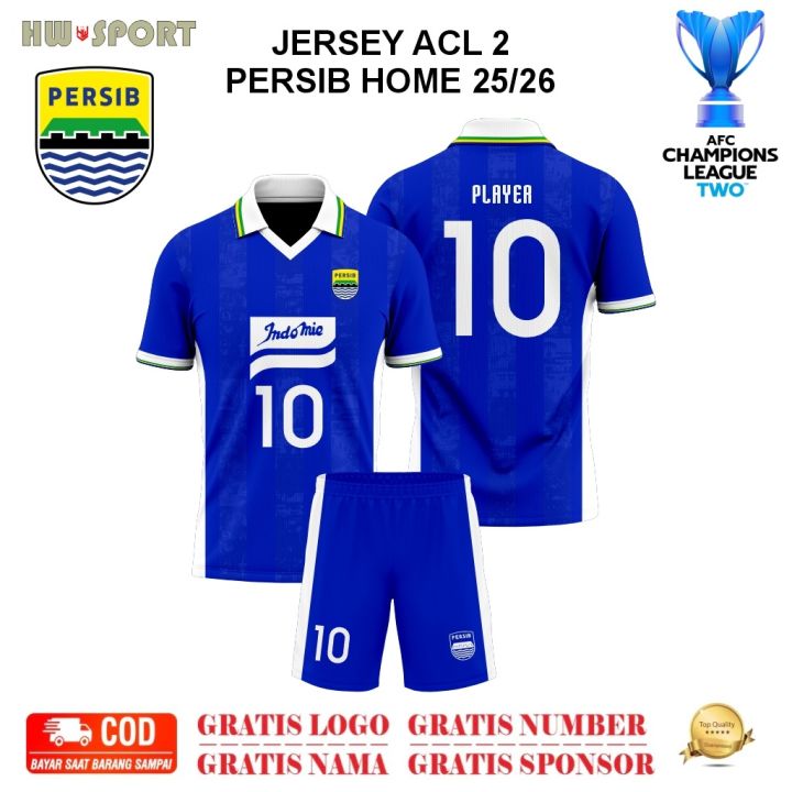 Jersey ACL 2 PERSIB HOME BIRU Terbaru 2025-2026 Full Printing Premium Free Nama & Nomor Punggung ...