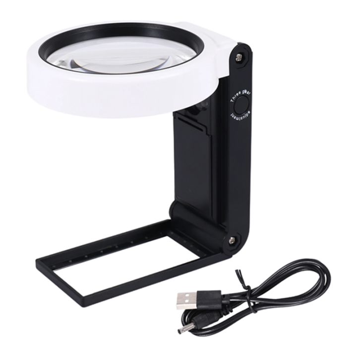 Magnifying Glass with Light and Stand, Hands Free Handheld 6X 25X ...