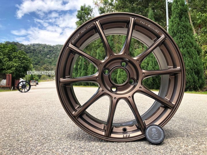 LIMITED STOCK RAXER Wheels RP10X 16x7.0 4x100 ET42 (FLOW FORMING) Satin Bronze - READY STOCK ...