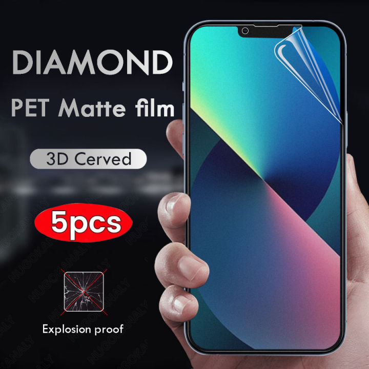 [ 5Pieces/Set ] [PET] Matte Frosted Screen Protector for IPhone 15 Pro ...