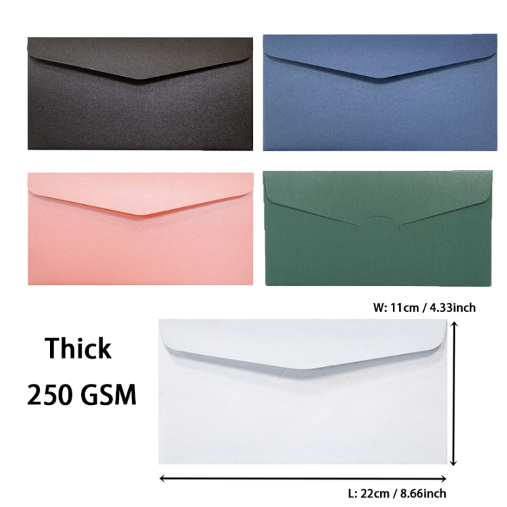 250gsm Thick Envelope for Money Wedding Invitation Pearl envelope 8x4 ...