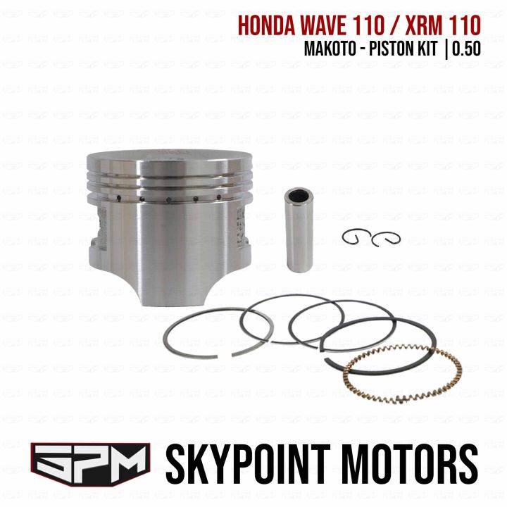 Piston Kit 0.50 for Honda Wave 100/XRM 110 MAKOTO (9705-012) | Lazada PH