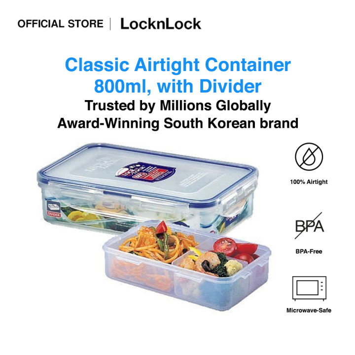 LocknLock Classic Food Container with Divider 800ml HPL816C | Lazada PH