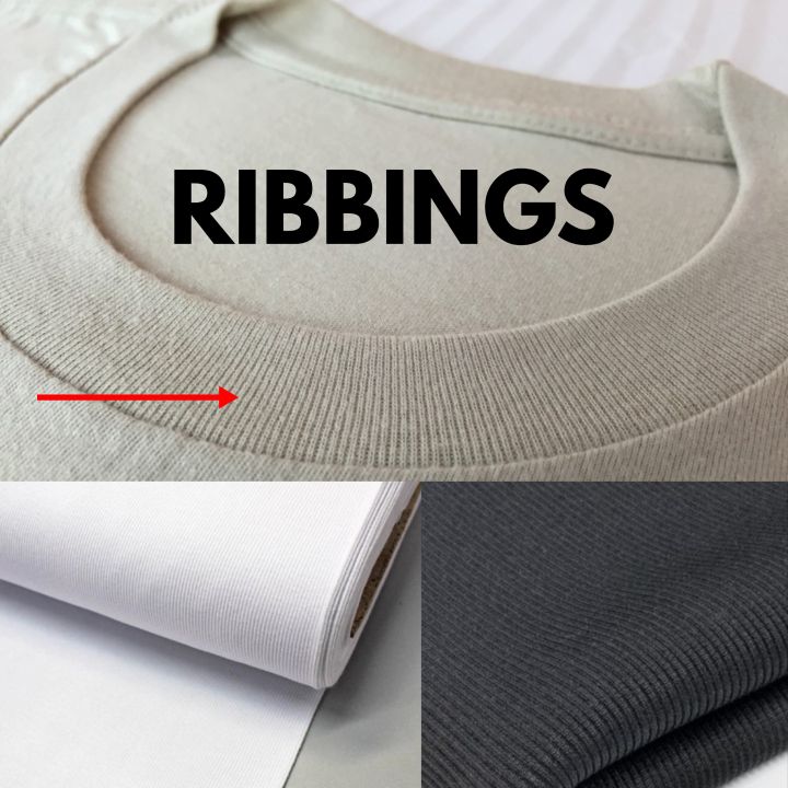 RIBBINGS Fabric - Black/White 1x1 RIBBING - Sold Per Kilo (180-200 GSM) | Lazada PH
