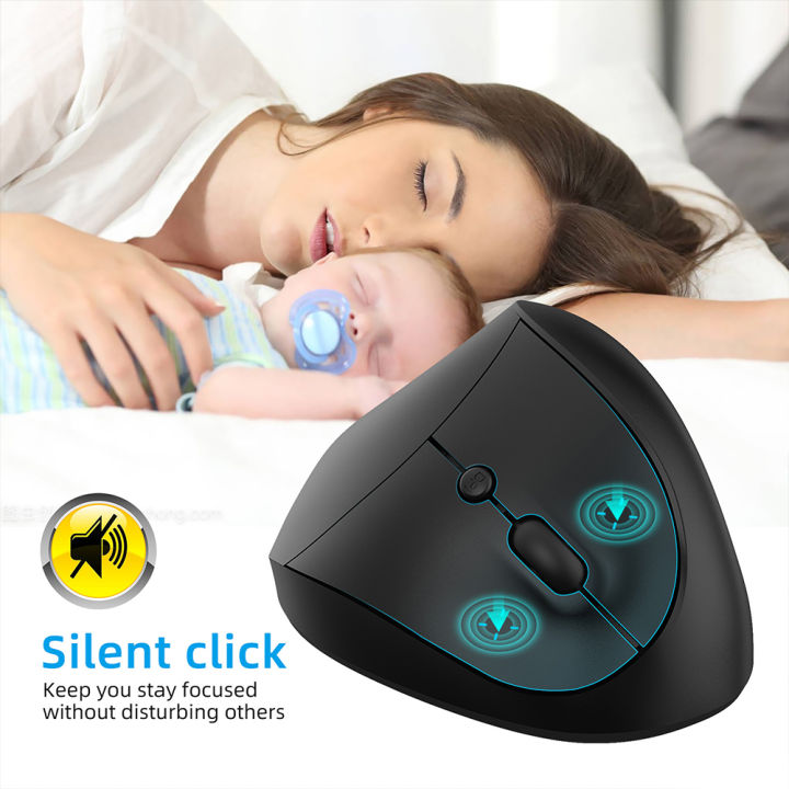 Wireless Vertical Mouse, Ergonomic Mouse, Rechargeable 2.4GHz Optical ...