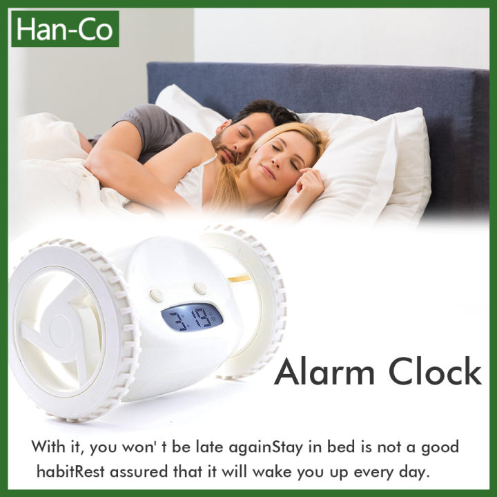 [Han-Co] Clocky Alarm Clock On Wheels Extra For Heavy Sleeper Robot ...