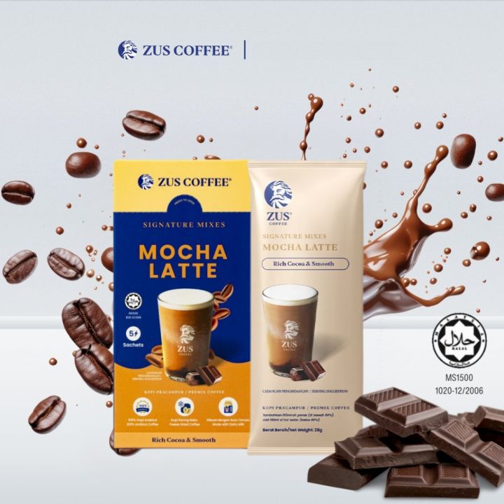 ZUS Signature Mixes Coffee - Mocha Latte (5 Sachets) | Lazada