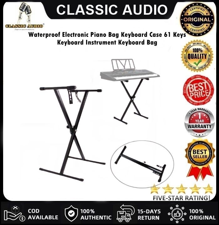 Keyboard Portable Stand Chair Bag Set X Type Adjustable Metal Stand for ...