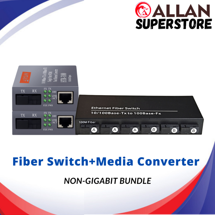 Allan Superstore Fiber Switch and Media Converter Bundle / Non-Gigabit ...