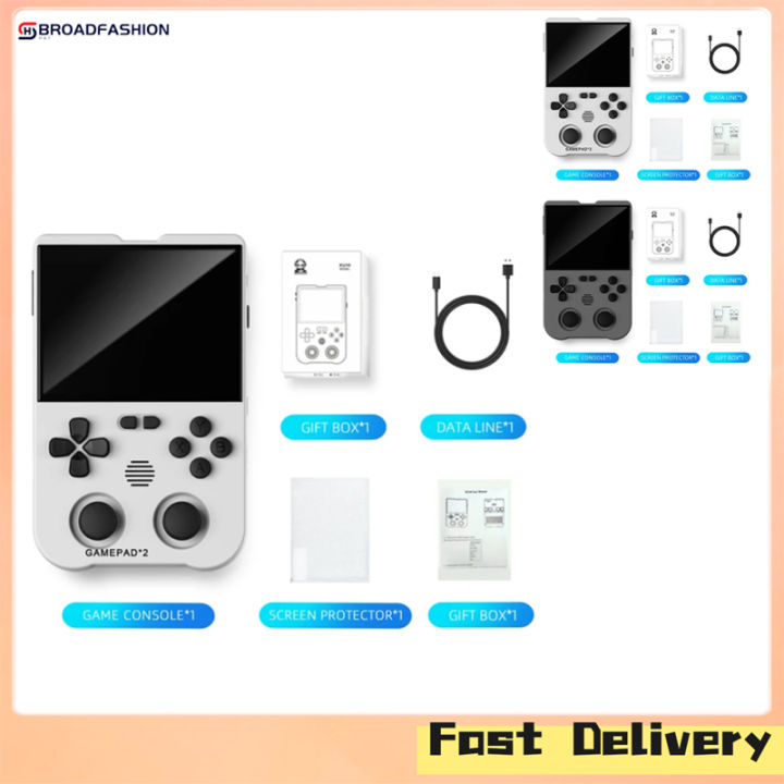 Broadfashion XU10 Retro Handheld Game Console 3.5-Inch IPS Screen 3000mAh Rechargeable Battery ...