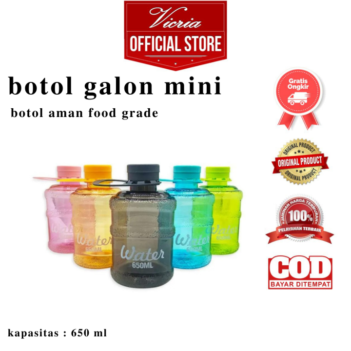 VICRIA BOTOL - BOTOL GALON MINI BOTOL MINUM GALON BOTOL MINUM LUCU 650 ...