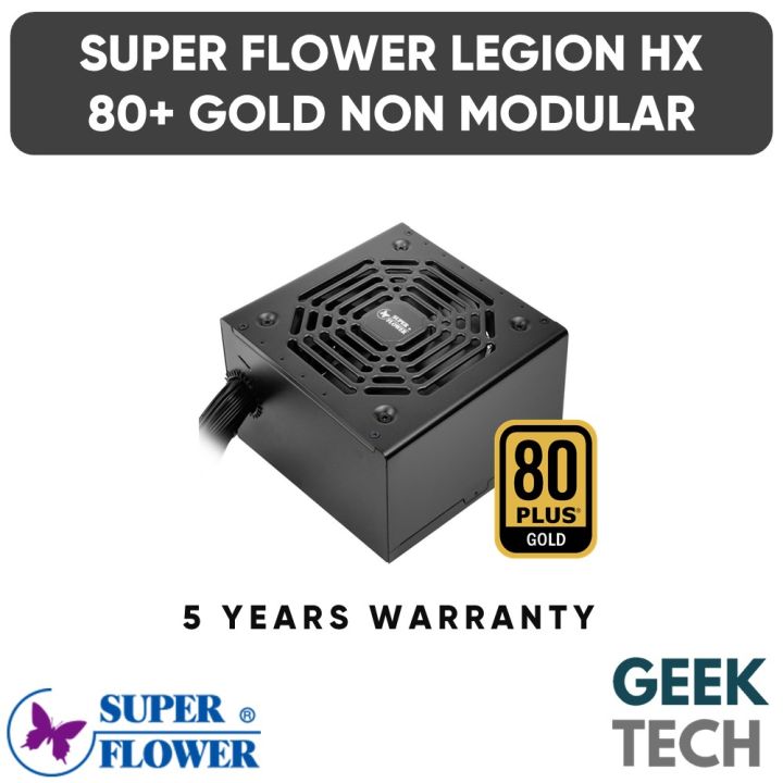 SUPERFLOWER Legion HX 80 Plus Gold Non Modular Power Supply 550W/650W ...