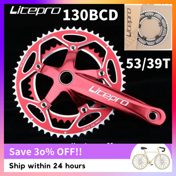 Litepro 53-39T Road Bike Crank Chainring Aluminum Alloy CNC 9/10/11 ...