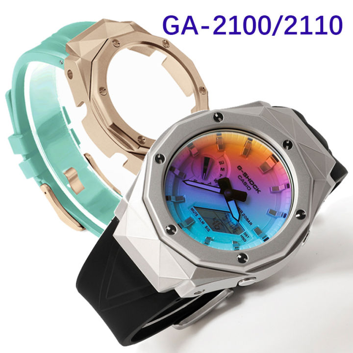 Modification Kit Strap+Case for Casioak GA2100 GAB2100 GA 2110 Bezel ...