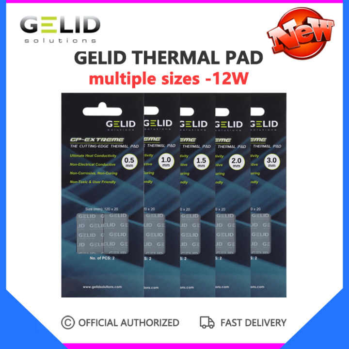 GELID 12W/MK Thermal Pad Multi-size 80X40 120X20mm high-performance ...