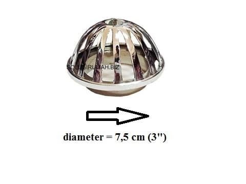 Roof Drain stainless Avur Talang paralon 3" ukuran atas 4" steel ...