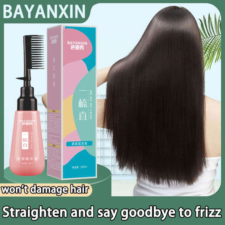 Sikat Perm Krim Ubat Pelurus rambut Straightening Krim Local Seller ...