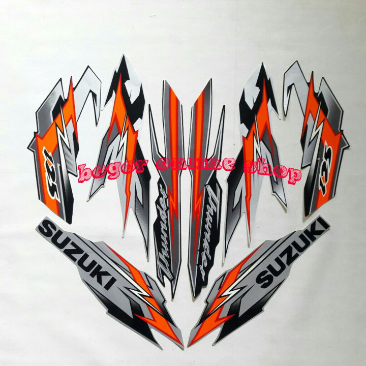 sticker striping body motor thunder 125 2009 silver | Lazada Indonesia