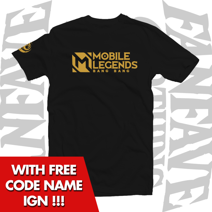 MOBILE LEGENDS TSHIRT WITH FREE CODE NAME | Lazada PH