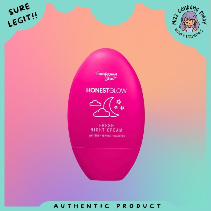 HonestGlow Fresh Night Cream - 50g Whitens Repairs Restores Honest Glow ...