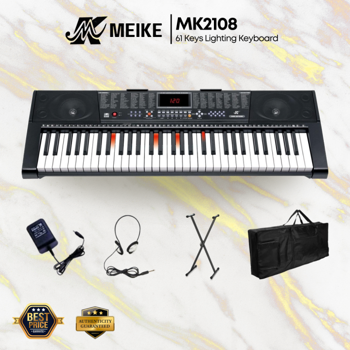 MEIKE 61 Keys Lighting Electric Keyboard - (MK2108 / MK 2108 / MK-2108 ...
