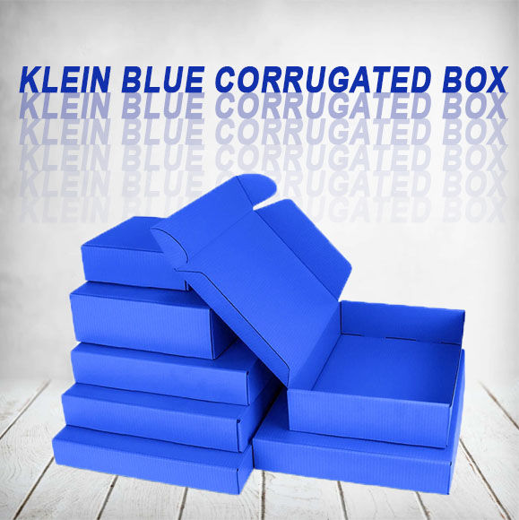 FULL KLEIN BLUE Kraft Mailer Corrugated Box ON HAND corrugated ...