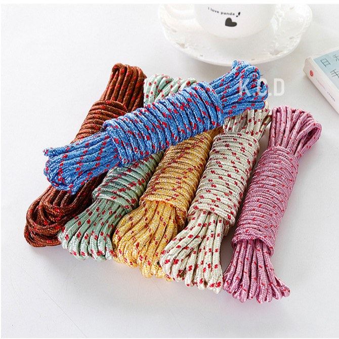 10M Multi-Purpose Twine Silk Touch Polyester Nylon Twisted Braided Rope ...