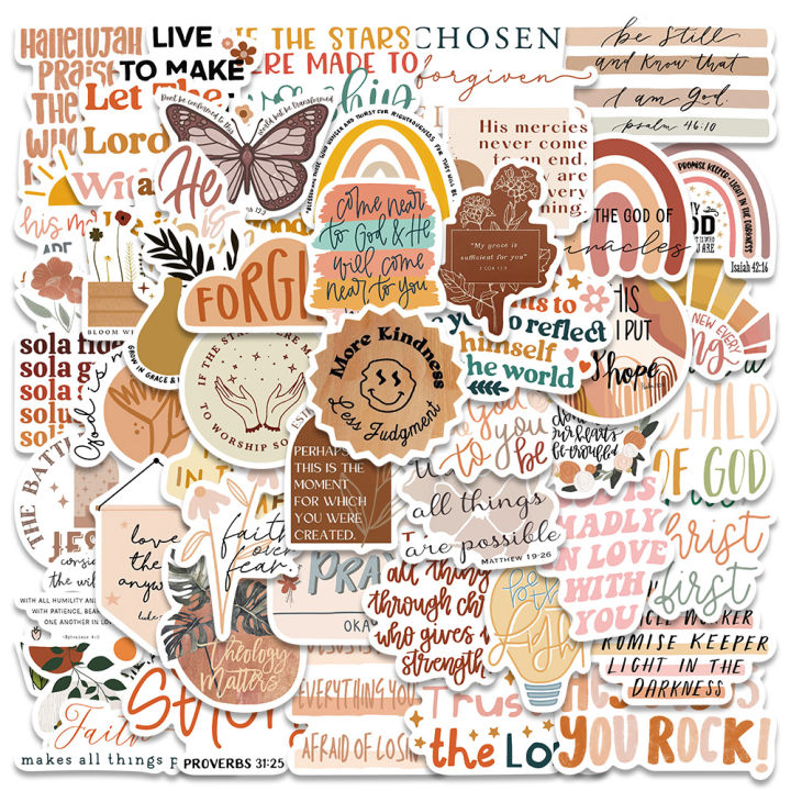 10/50PCS Jesus Christians Bohemia Holy Bible Religion Saying BOHO ...