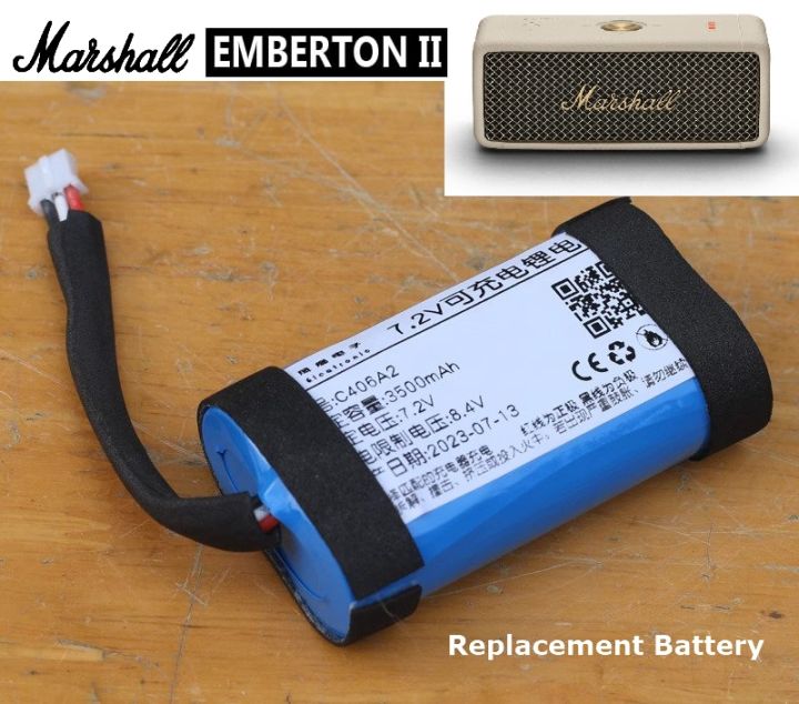 Replacement Battery for Marshall Emberton Player Li-Polymer Li-Po ...