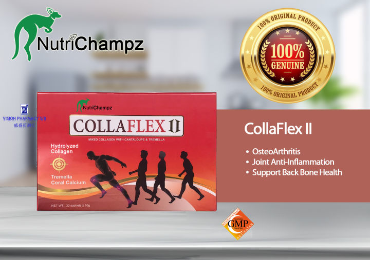 NUTRICHAMPZ CollaFlex II Mixed Hydrolyzed Collagen (30 sachet) for ...