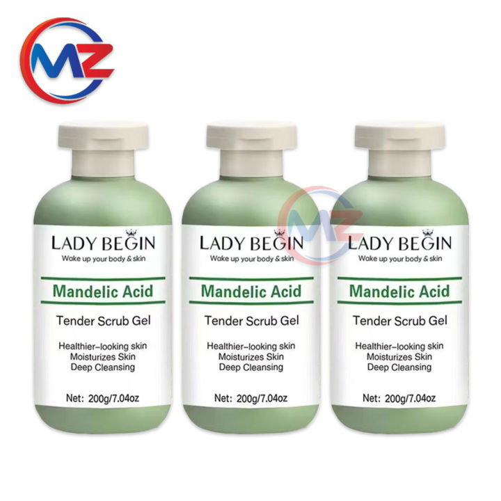 MZ Mall ( SET OF 3 ) Lady Begin Mandelic Acid Tender Scrub Gel ...