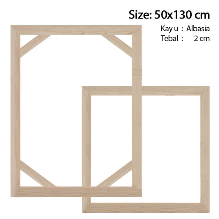 Spanram 50x130 cm Span Ram Kayu Frame Ukuran 50x130 cm | Lazada Indonesia