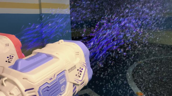 TOYSMARS Purple World Bubble Machine for Kids Outdoor with Built-in ...