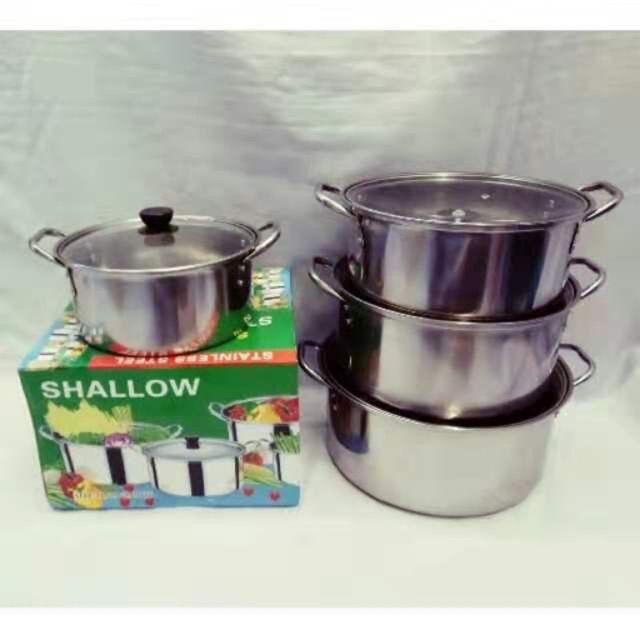 Shallow Glass Stock Pot Casserole Pan Food Warmer Stockpot | Lazada PH