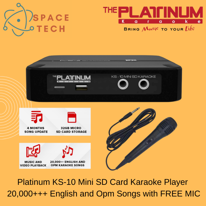 Platinum KS-10 Mini SD card Karaoke Player with 20,000++ English and ...
