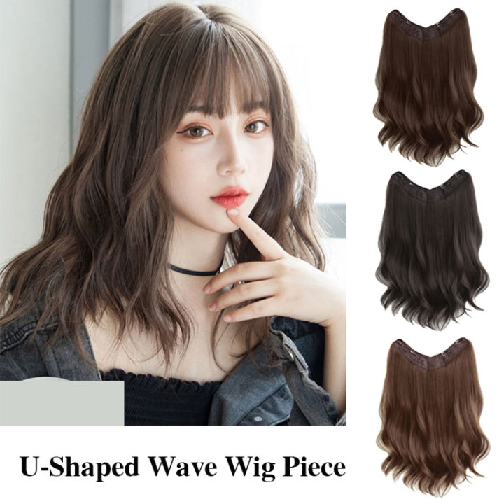 Wig Female Long Curly Hair U-shaped Big Wave Fluffy Corn Perm Long Hair ...