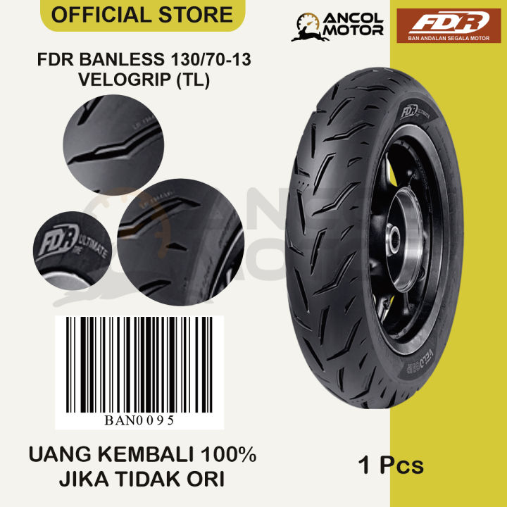 Ban Tubeless FDR Velogrip 130/70-13 Ban Motor Matic Ring 13 TL | Lazada ...