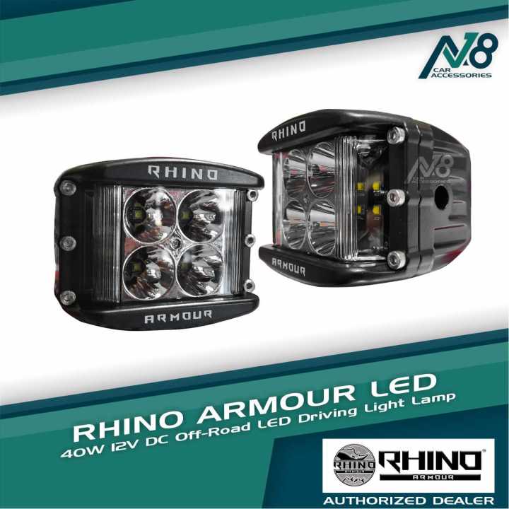 Rhino Armour LED Side Shooter Series Flood Lamp Off-Road Driving LED ...