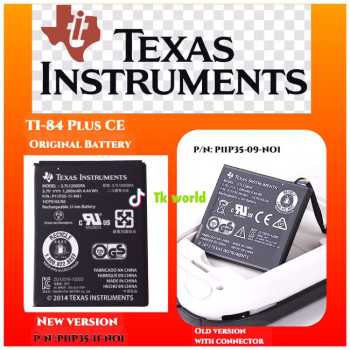 Texas Instruments 3.7L1200SPA battery for TI-84 PLUS CE | Lazada