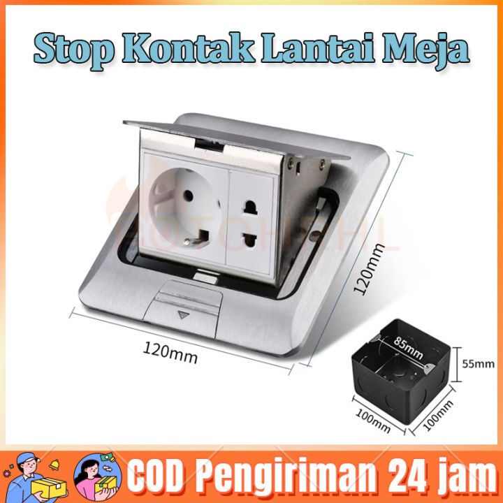Stop Kontak POP UP Socket Stop Lantai Meja Tanam Soft Touch Pop Up ...